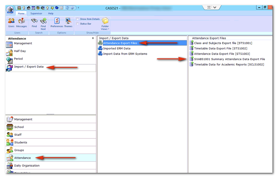 Extract Attendance Data from CASES21 Extract Attendance Data from CASES21